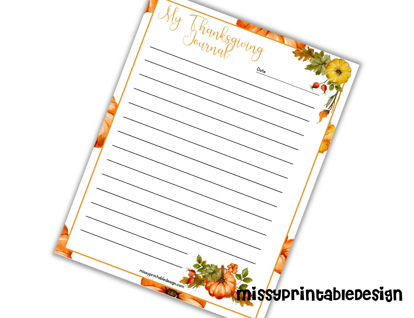 100 Thanksgiving Journal Prompts + Free Journals - MissyPrintableDesign