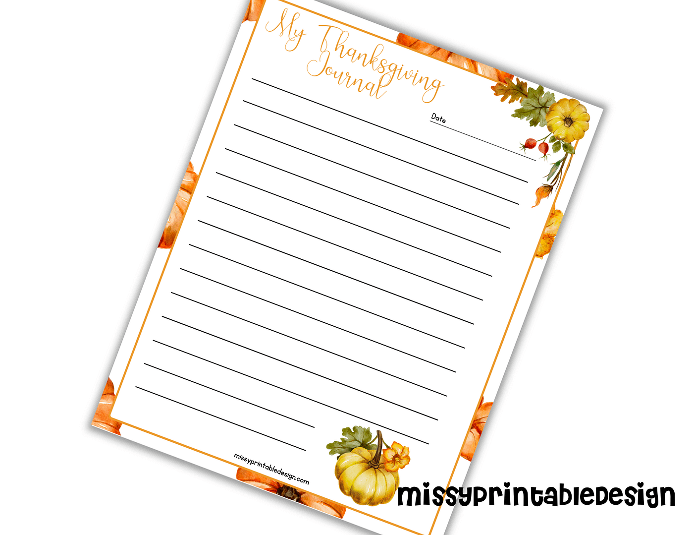 100 Thanksgiving Journal Prompts + Free Journals - MissyPrintableDesign
