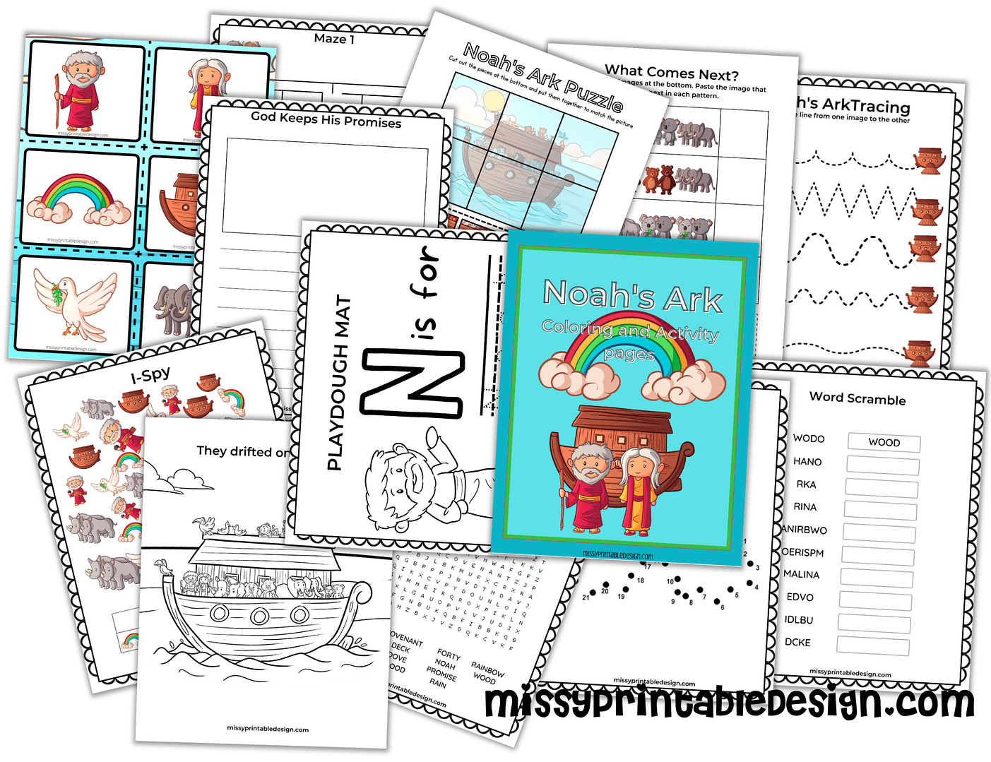 Free Noah’s Ark Printables - MissyPrintableDesign