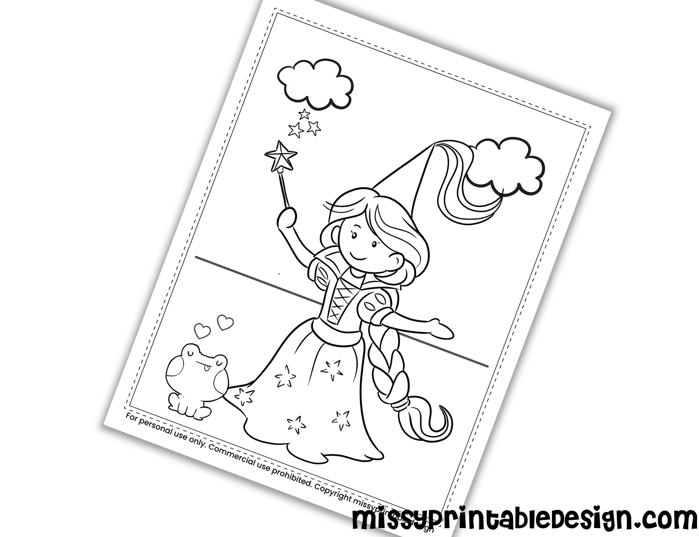 Free Printable Princess Coloring Pages - MissyPrintableDesign