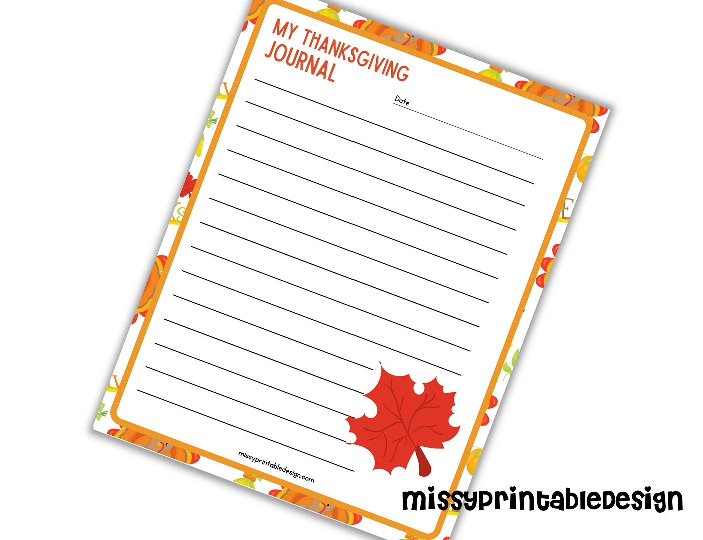 100 Thanksgiving Journal Prompts + Free Journals - MissyPrintableDesign