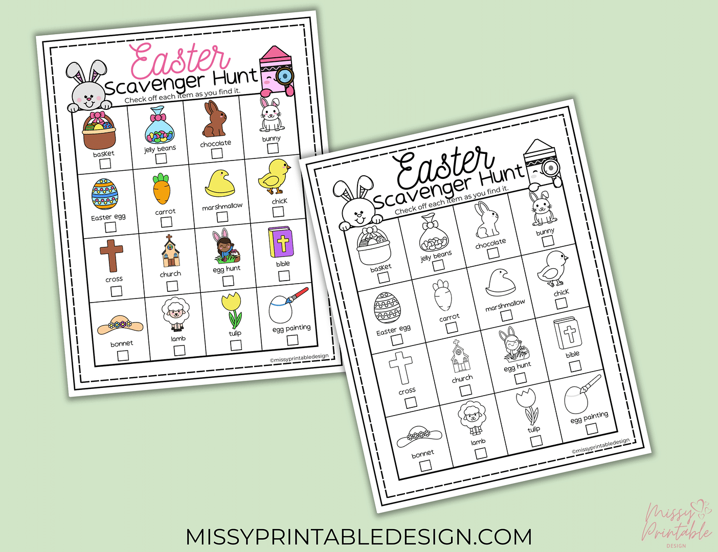 Free Easter Scavenger Hunt Printable - MissyPrintableDesign