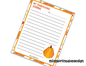 100 Thanksgiving Journal Prompts + Free Journals - MissyPrintableDesign