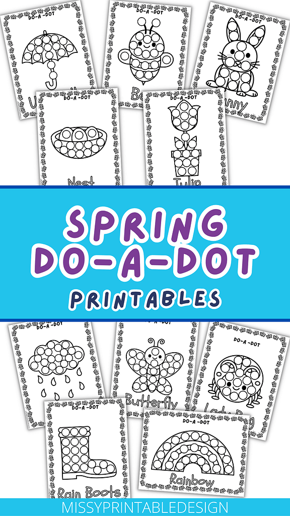 Free Spring Dot Marker Printables - MissyPrintableDesign