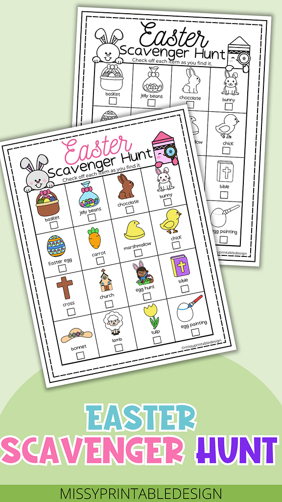 Free Easter Scavenger Hunt Printable - MissyPrintableDesign