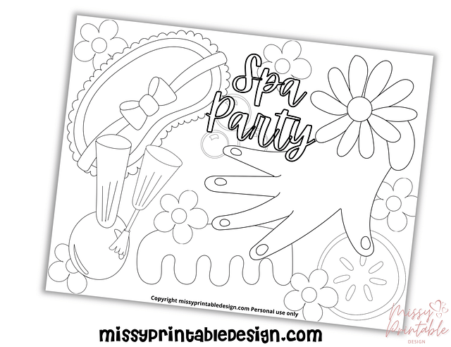 Free Spa Party Printables - MissyPrintableDesign