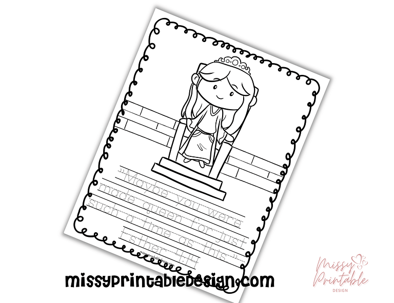 Free Queen Esther Printables - MissyPrintableDesign