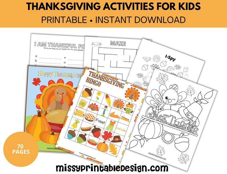 Free Printable Thanksgiving Activities - MissyPrintableDesign